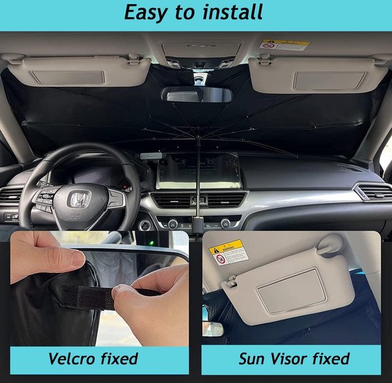 Folding UV Heat Sun Reflector Flexible Windscreen Protection - Large ...