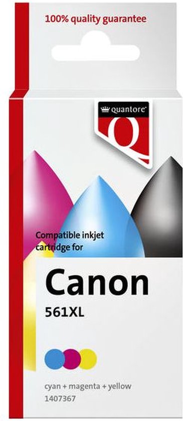 Inktcartridge Quantore alternatief tbv Canon CL561XL kleur | 1 stuk | bol