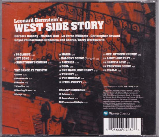 West Side Story - Leonard Bernstein - Barbara Bonney, Michael Ball, La ...