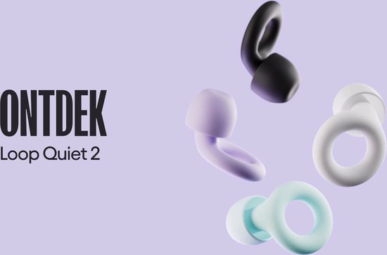 Loop Quiet 2 - oordopjes slapen – Supercomfortabele herbruikbare ...