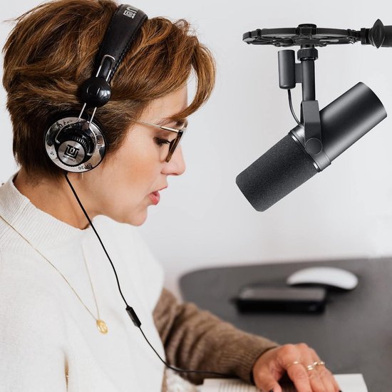 Microfoon Shock Mount Compatibel met Shure MV7 SM7B MV7X Mic - Anti ...