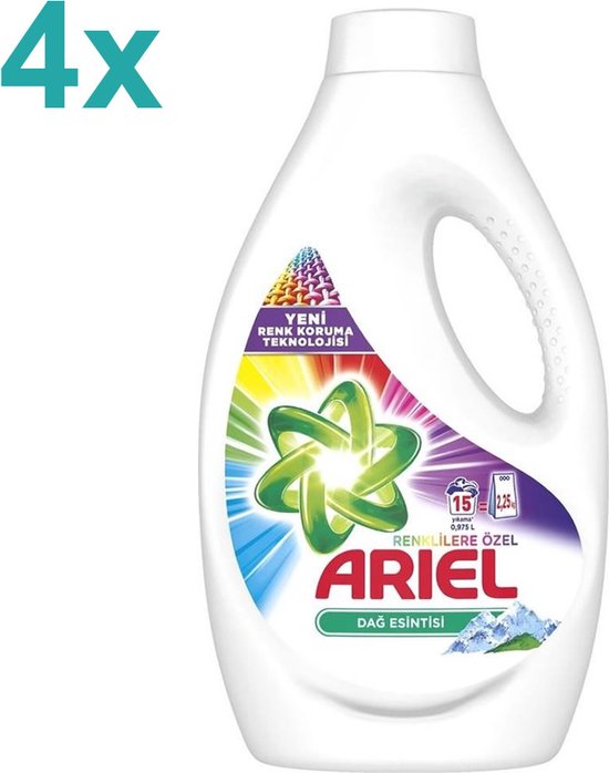 Ariel Vloeibaar Wasmiddel Bergbreeze 3900 ml (4x975ml) | bol