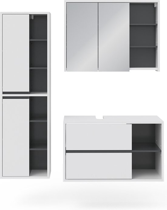 Vicco Viola Badkamermeubel set – 3 delen Wit | bol