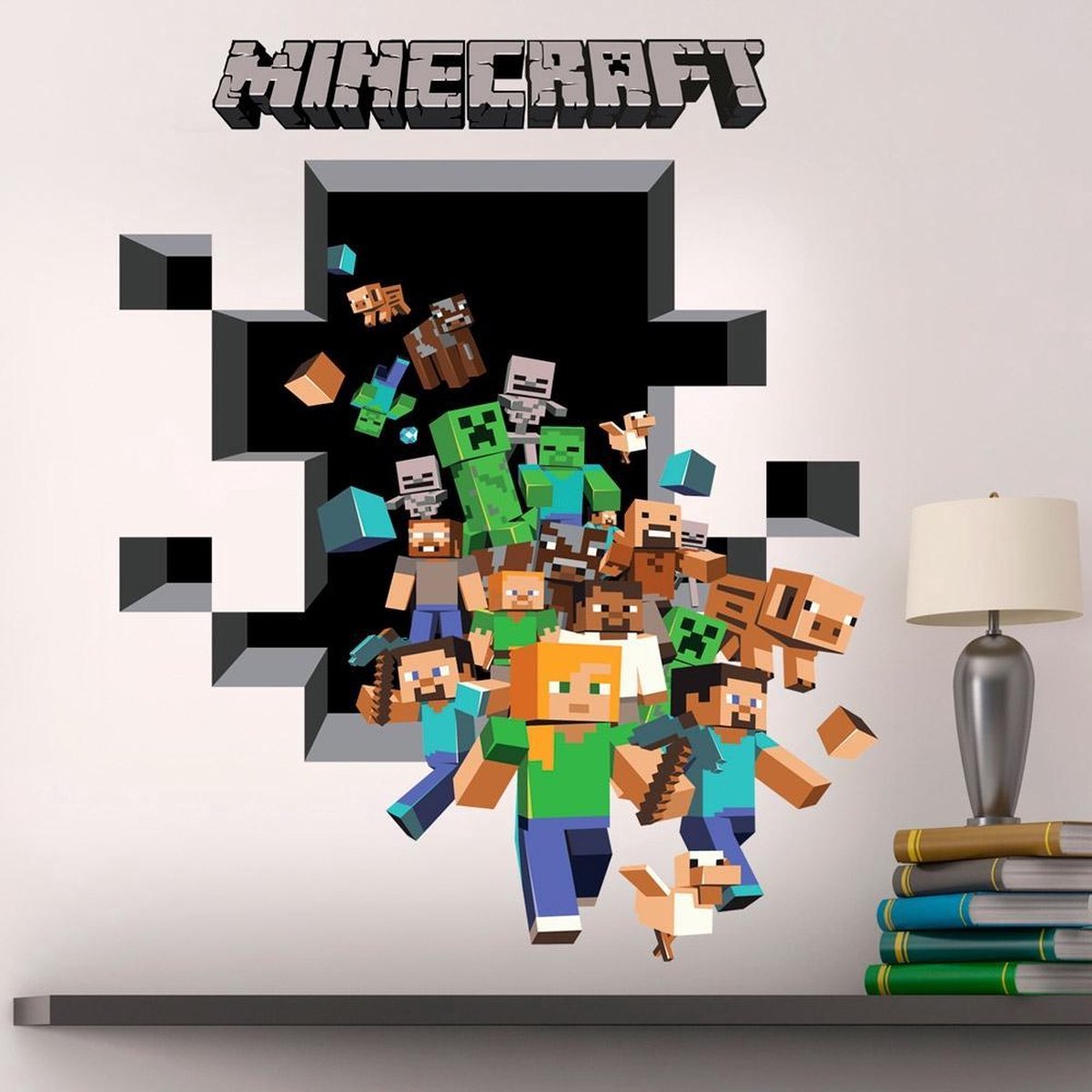 Portal Into Minecraft - 3D Plak Poster | bol.com