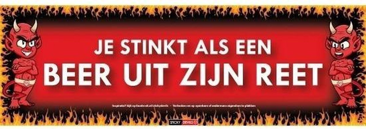 10x Sticky Devil Je stinkt als een beer uit zijn reet grappige teksen ...
