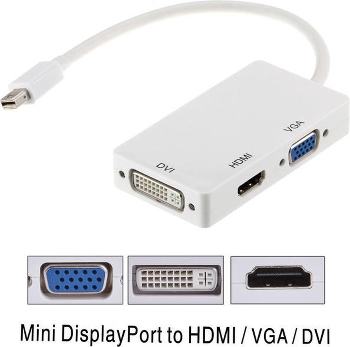 MT Deals - 3-in-1 Splitter Mini Displayport / Razendsnel (Thunderbolt ...