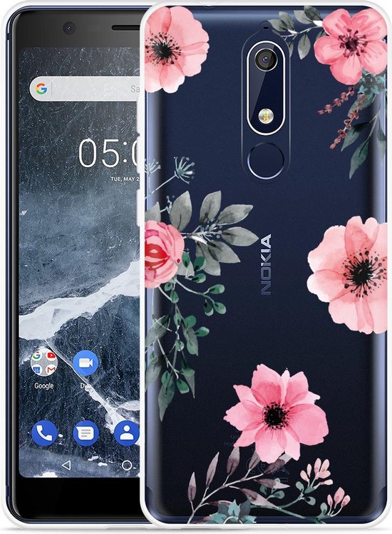 Nokia 5.1 Hoesje Flowers | bol.com