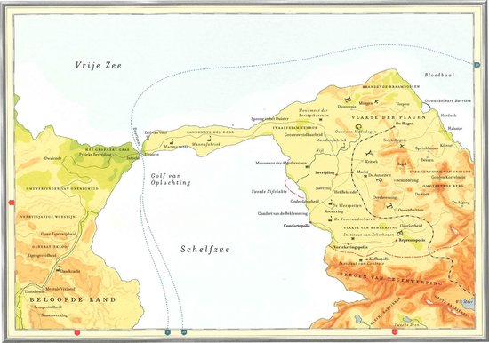 Kaart Atlas van het bijbelse continent - De openbaring op de berg Sinai ...