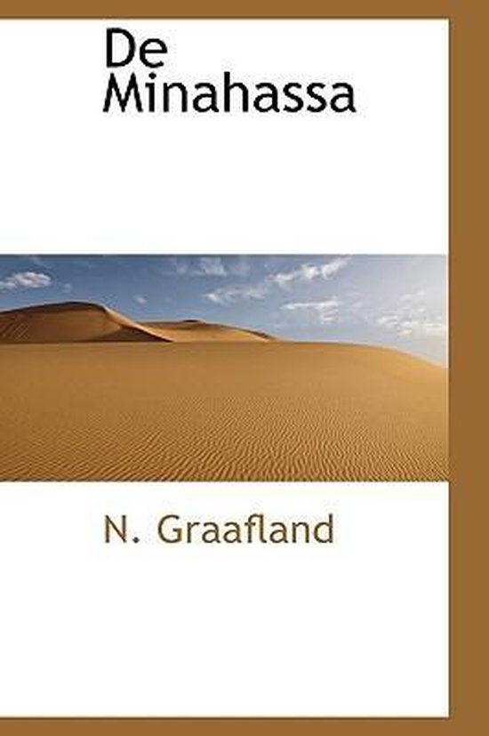 de Minahassa, N. Graafland | 9780559302299 | Boeken | bol