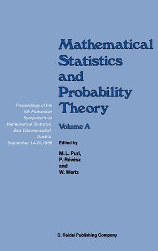 Mathematical Statistics and Probability Theory | 9789027725806 | Puri ...
