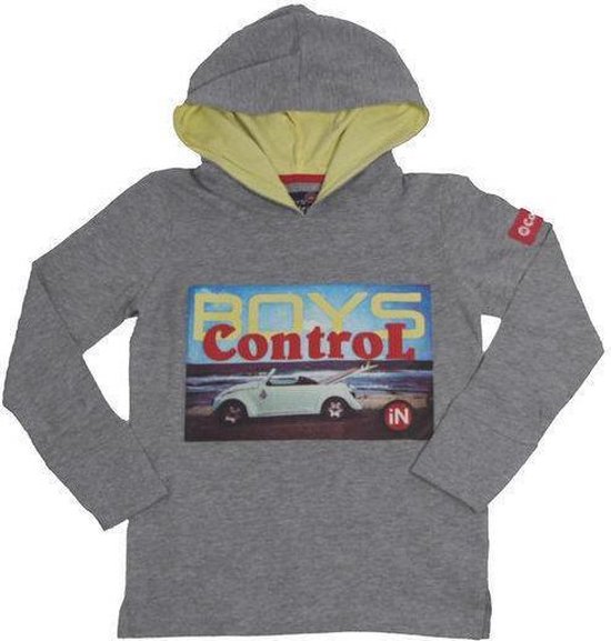 BOYS iN ControL Jongensshirt - Grijs Melange - Maat 116 | bol