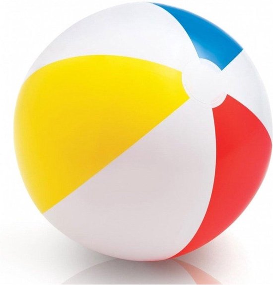 Set 10 x Opblaasbare Geel Rood Blauwe Witte Kinder Strandbal - Vanaf 2 ...