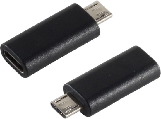 USB Micro B (m) - USB-C (v) adapter - USB2.0 / zwart | bol