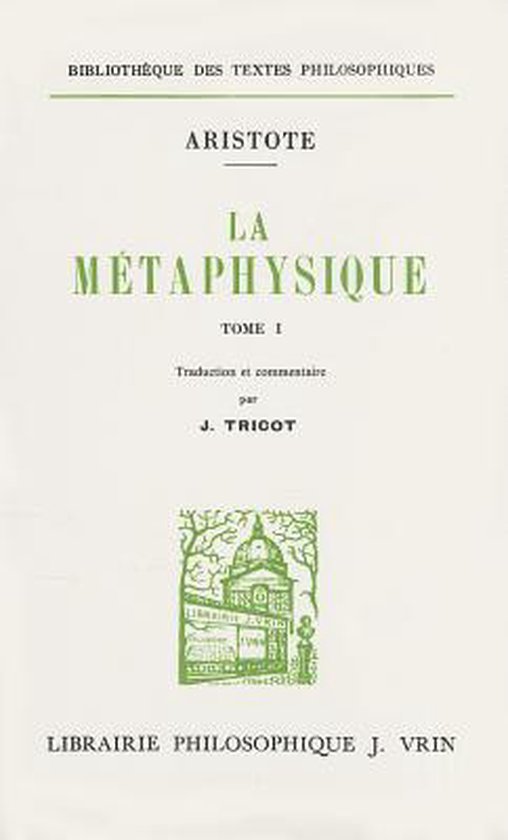 Aristote: La Metaphysique, Aristote | 9782711600137 | Boeken | bol