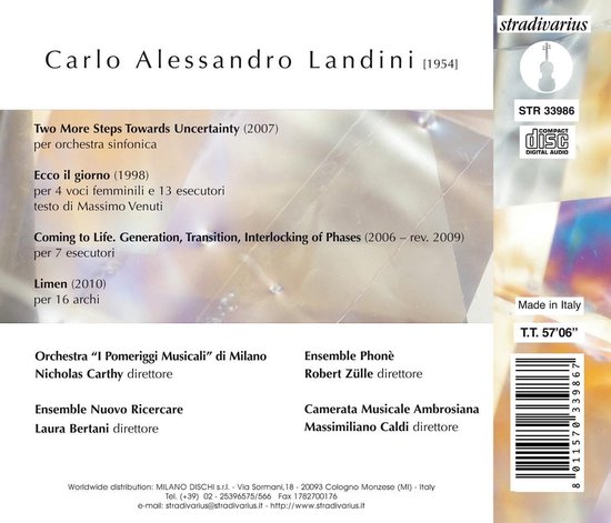Carlo Alessandro Landini: Chamber Music & Orchestral Works, Orchestra I ...