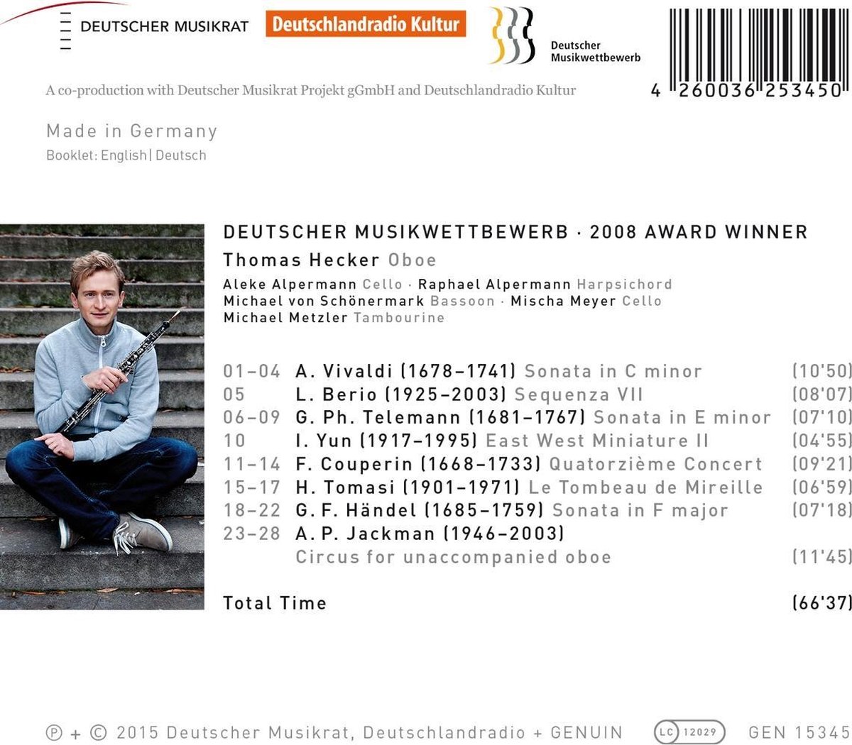 Thomas Hecker: Oboe, Thomas Hecker | CD (album) | Muziek | bol.com