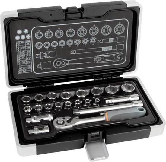 3/8" Dopsleutelset - 21 St. | bol