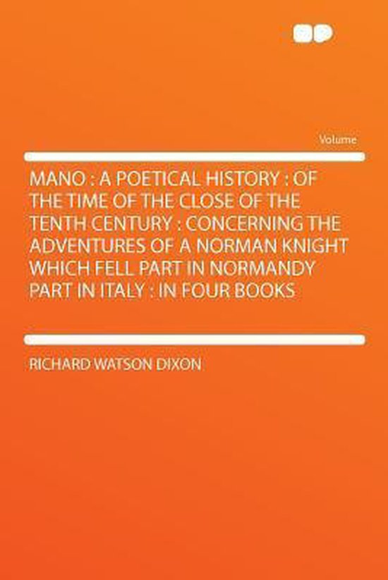Mano, Dixon, Richard Watson | 9781290118453 | Boeken | bol.com