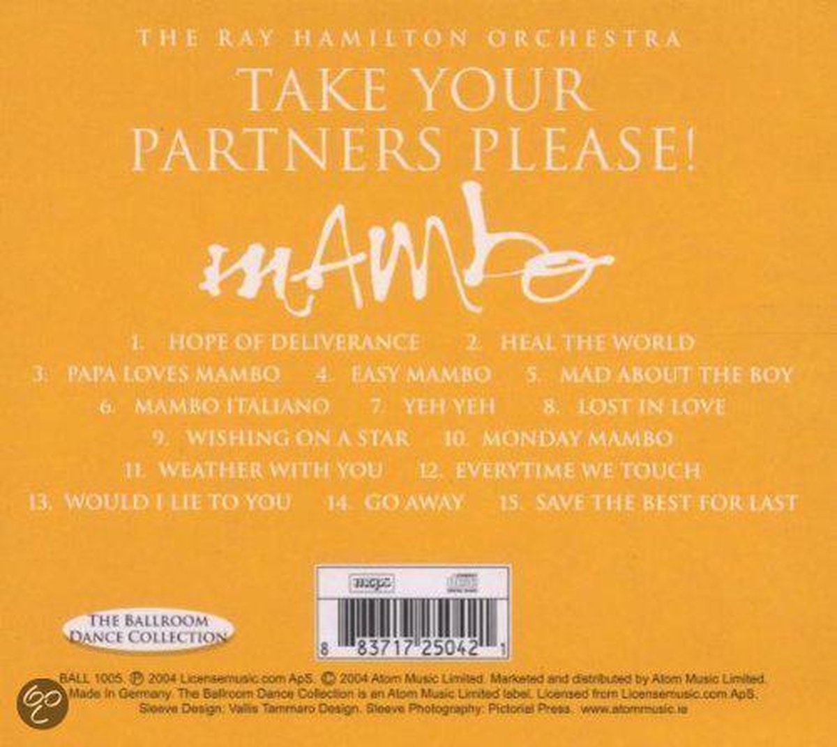 Ray Orchestra Hamilton - Take Your Partners Please! Mambo (CD), Ray ...
