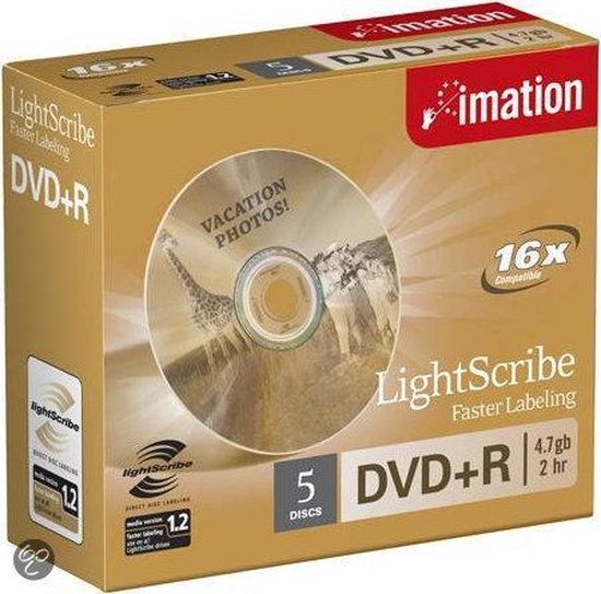 Imation Lightscribe DVD+R 16x 5PK V1.2. | bol