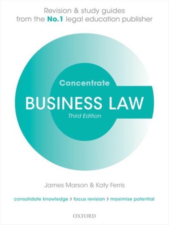 Business Law Concentrate | 9780198759126 | James Marson | Boeken | bol