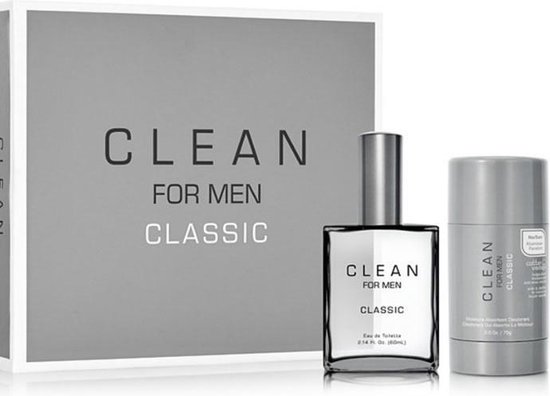 Clean Classic Man Gift Set 60ml EDT + 75g Deodorant Stick | bol.com