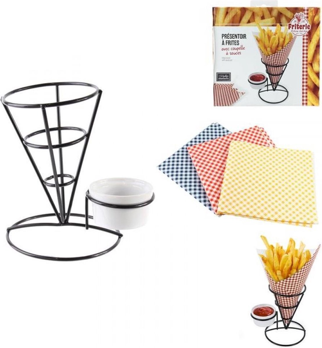 Frietzakhouder - Friet Puntzakhouder - Pommes Frites Holder - Frietzak ...