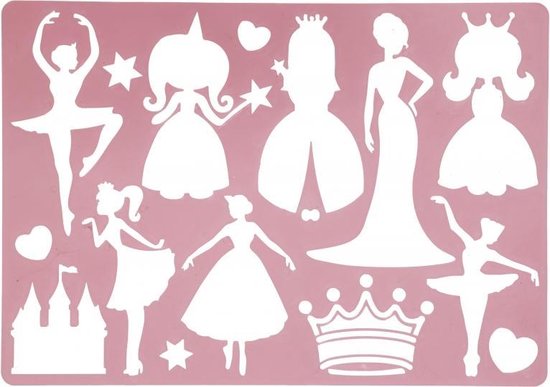 Teken sjabloon prinsessen | bol.com