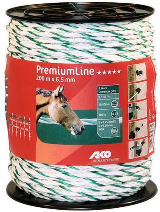 Ako Koord Premiumline Wit/groen 200mtr | bol