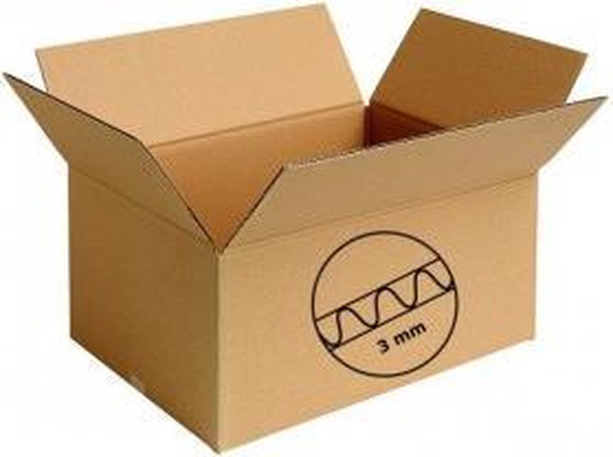 25 stuks Amerikaanse vouwdoos enkele golf 250 x 200 x 200 mm, doos ...