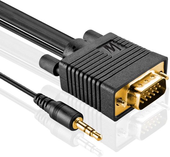 Mutec Power - VGA (D-Sub);Jack (3.5mm) naar VGA (D-Sub);Jack (3.5mm ...