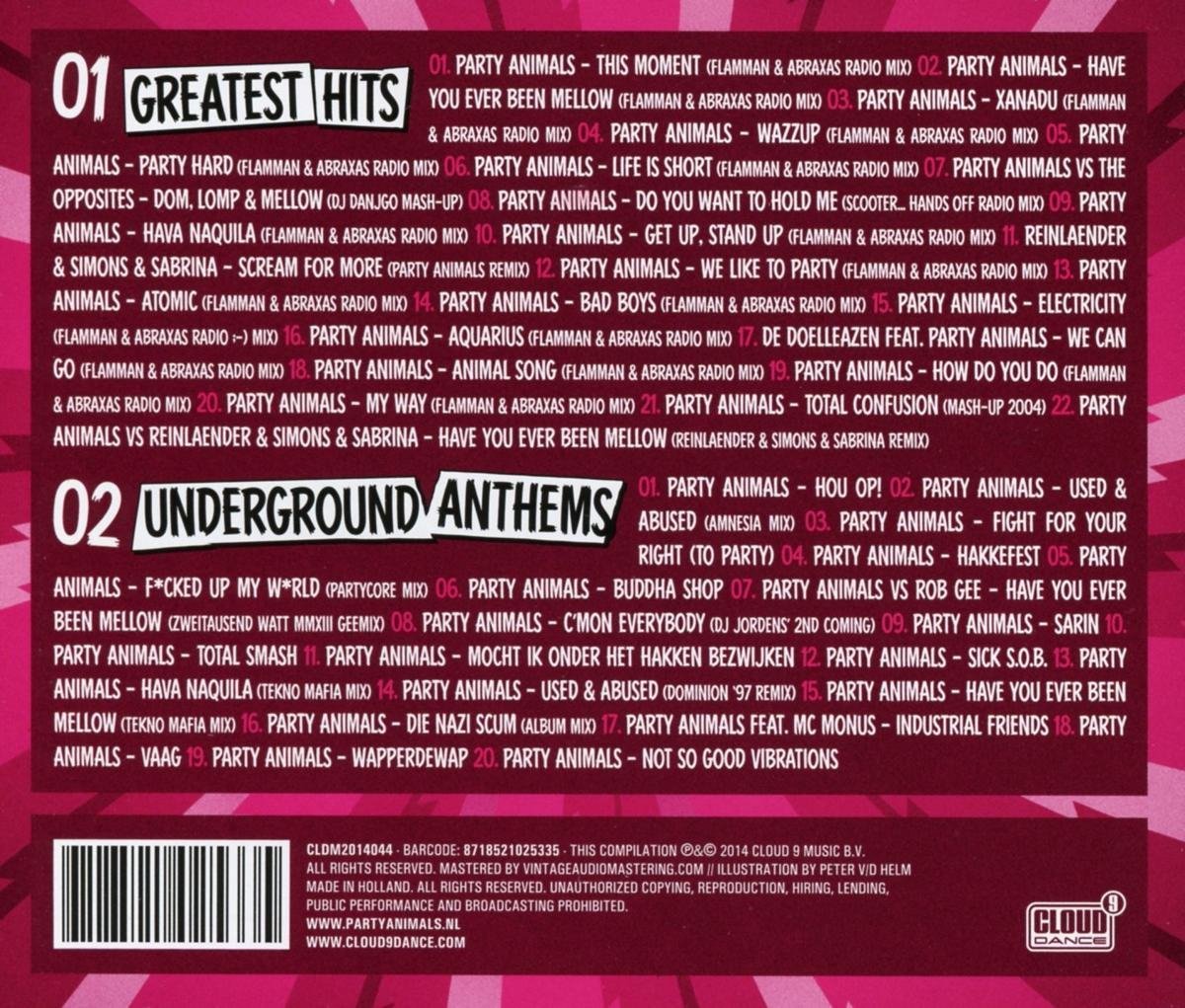 Party Animals - Greatest Hits & Underground Anthems, PARTY ANIMALS ...