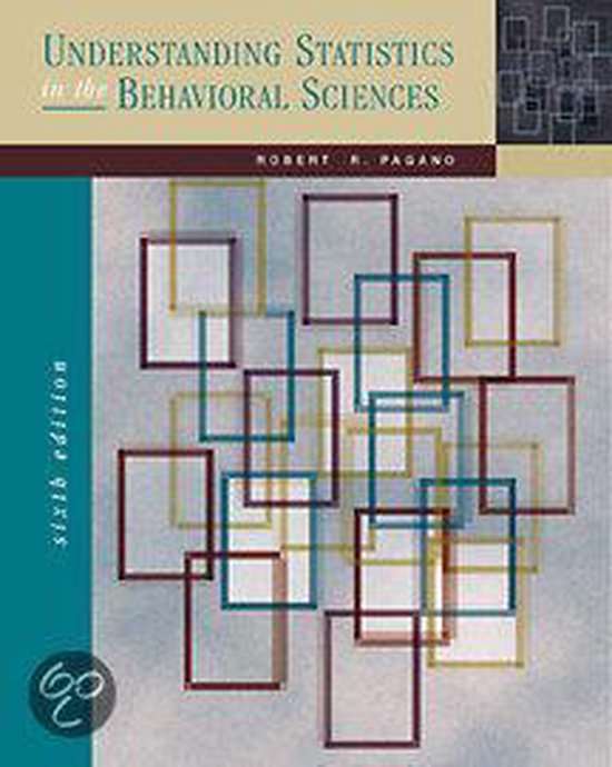 Understanding Statistics In The Behavioral Sciences | 9780534577711 | Robert R Pagano... | bol.com