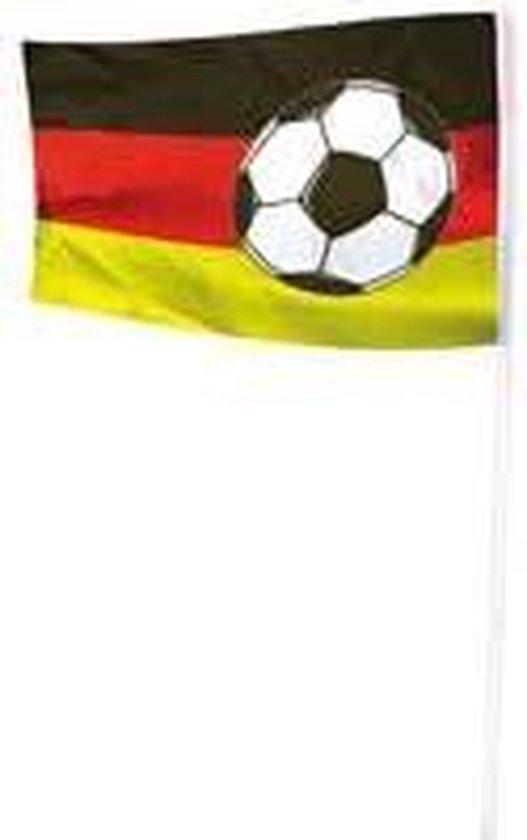 Vlag Duitsland zwart-rood-geel voetbal - 100x150 | bol