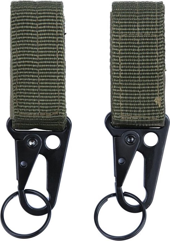 101inc Molle snap hook with keyring 2-pack zwart | bol