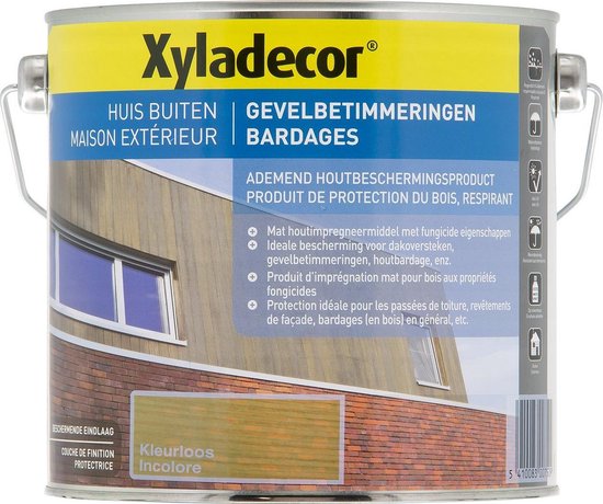 Xyladecor Gevelbetimmeringen Houtbescherming - Kleurloos - 2.5L | bol.com