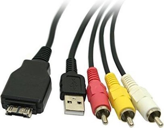 Video AV en USB Kabel voor de Sony Cyber-shot DSC-HX1 (VMC-MD2 USB + AV ...