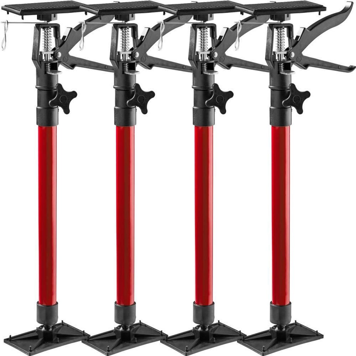 TecTake - 4 Verstelbare bouwstempels - rood - 30kg - 402616 | bol