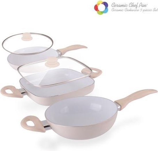 Keramische - braadpannen - set (5 delig) | bol.com