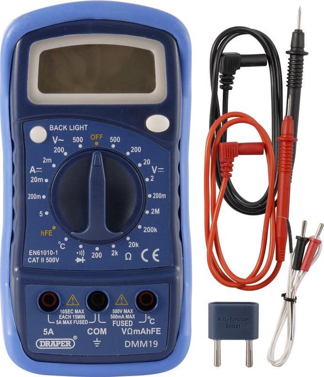 Draper Multimeter met thermokoppel | bol