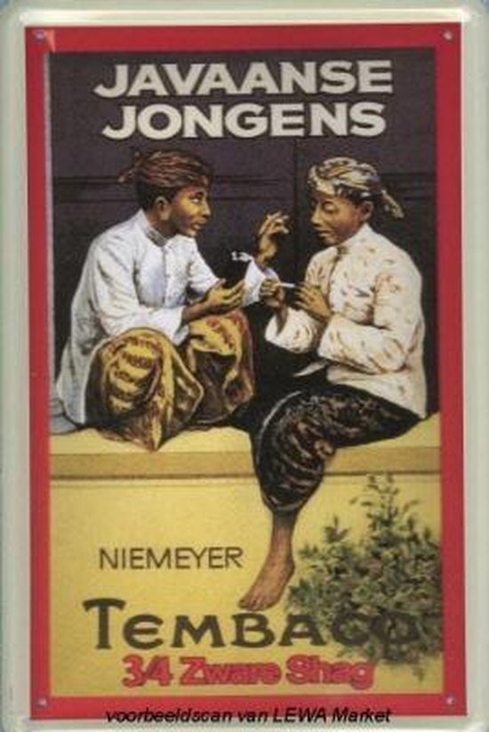 Javaanse Jongens - Metalen reclamebord - Niemeyer - Tembaco - 3/4 Zware ...