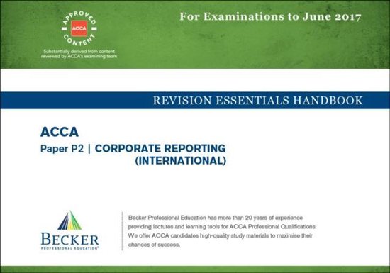 ACCA Approved - P2 Corporate Reporting | 9781785663338 | Becker ...