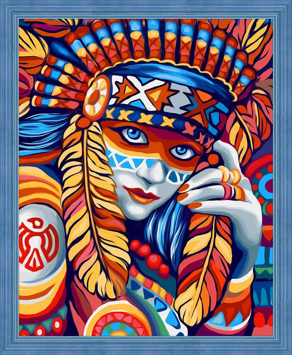 Diamond painting Indiaanse dame | bol.com