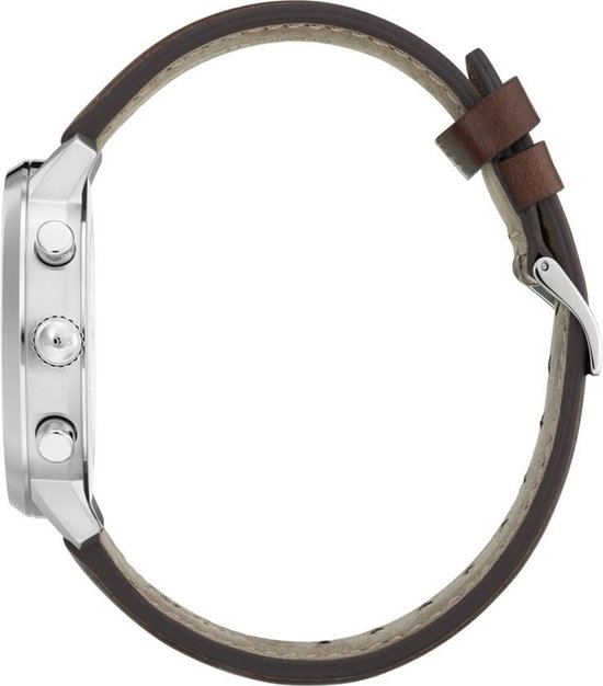 BOSS Attitude HB1513609 Polshorloge - Leer - Bruin - Ø 42 mm | bol.com