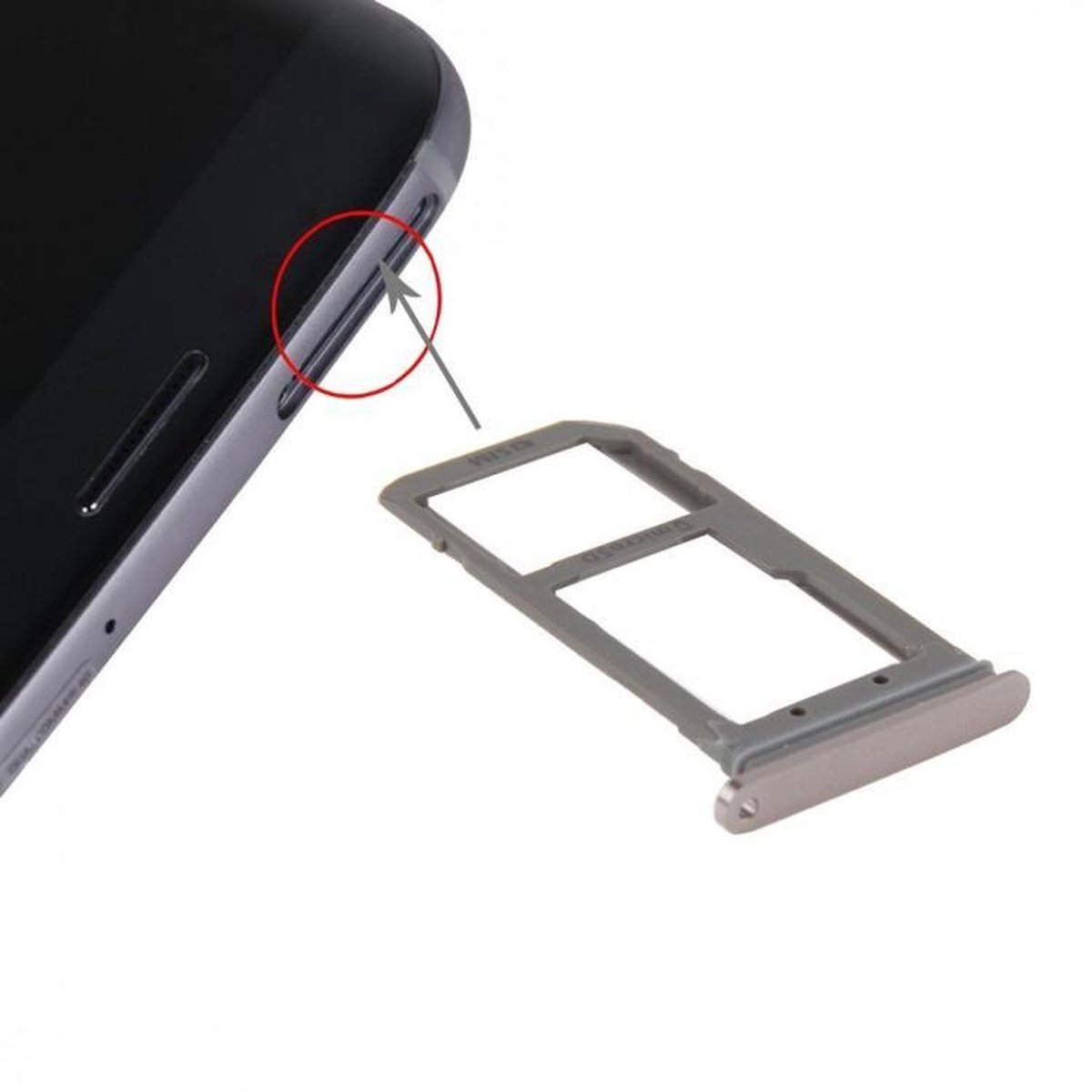 Samsung Galaxy S7 SimKaart Houder / Sim Card Tray Holder Goud | bol