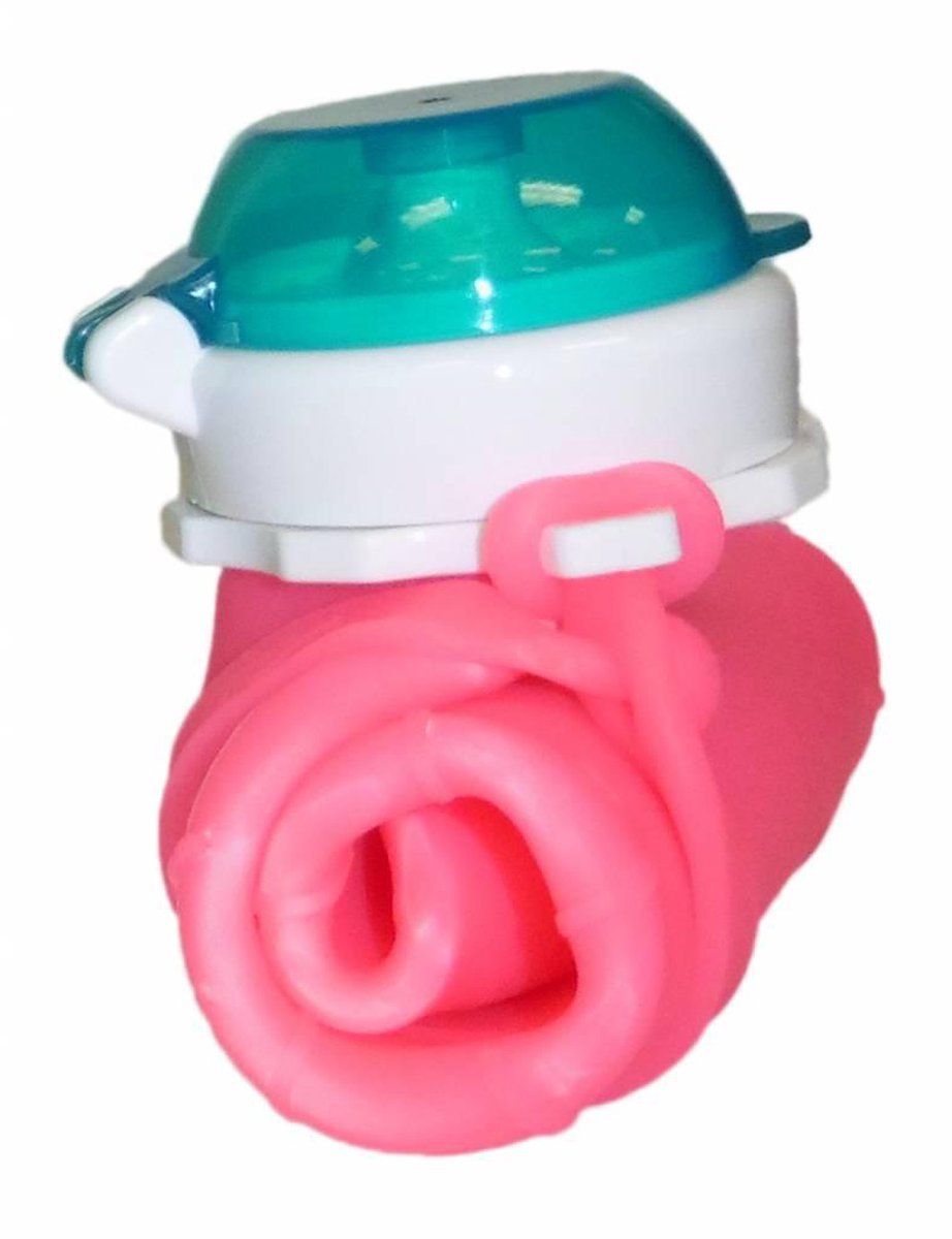 Siliconen Knijpfles 440ml - Pink | bol.com