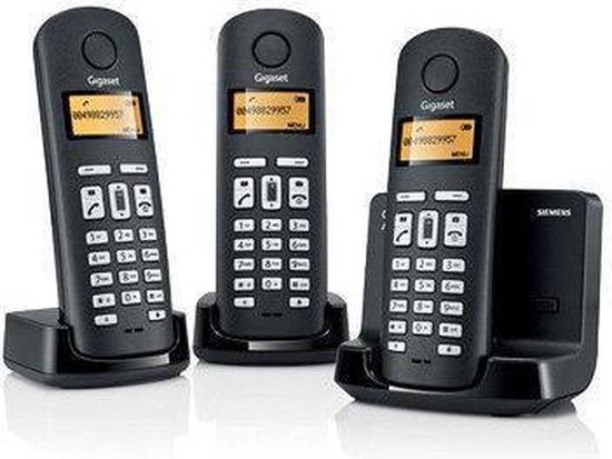 Gigaset AL145 - Trio DECT telefoon - Zwart | bol.com