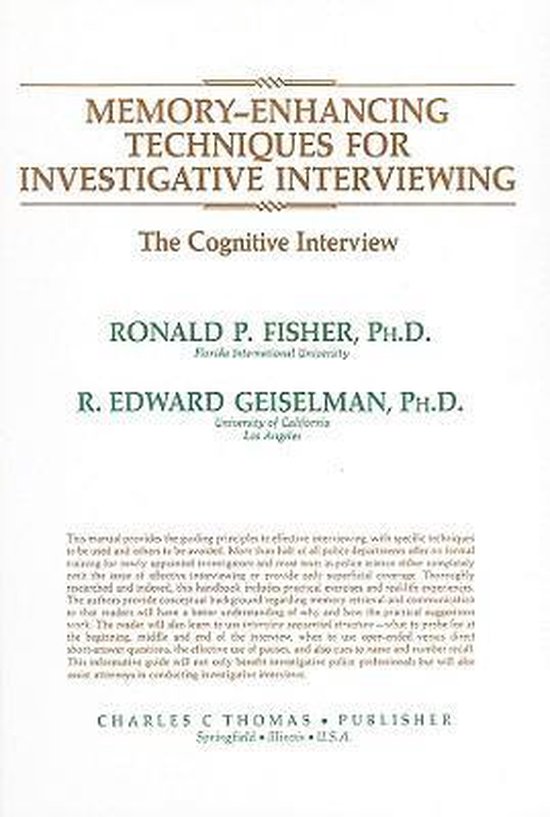 Memory-Enhancing Techniques for Investigative Interviewing ...