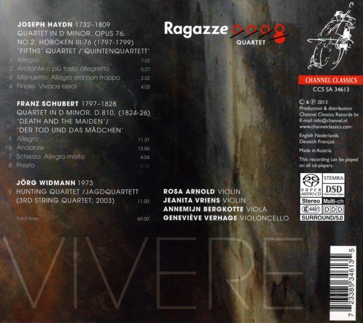 Vivere/Quartets By Schubert Haydn, Ragazze String Quartet | CD (album) | Muziek | bol.com