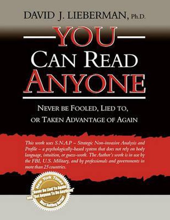 You Can Read Anyone, David J Lieberman | 9781608321292 | Boeken | bol